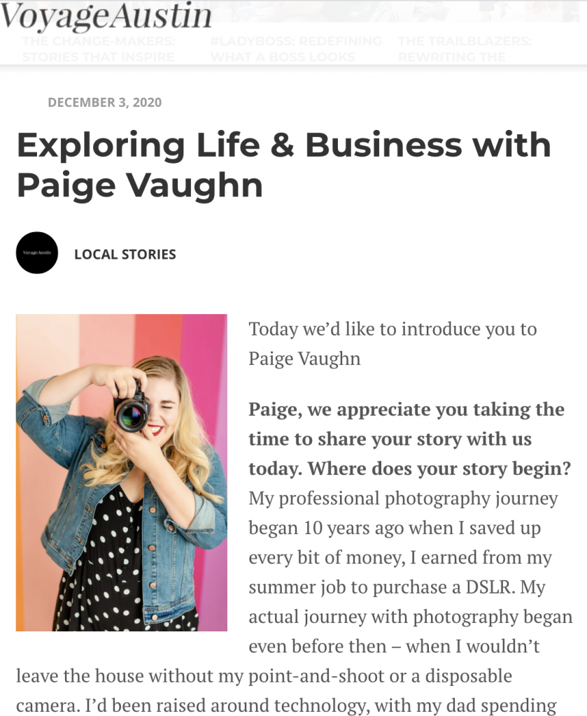 Featured on Voyage Austin Magazine: "Exploring Life & Business with ...