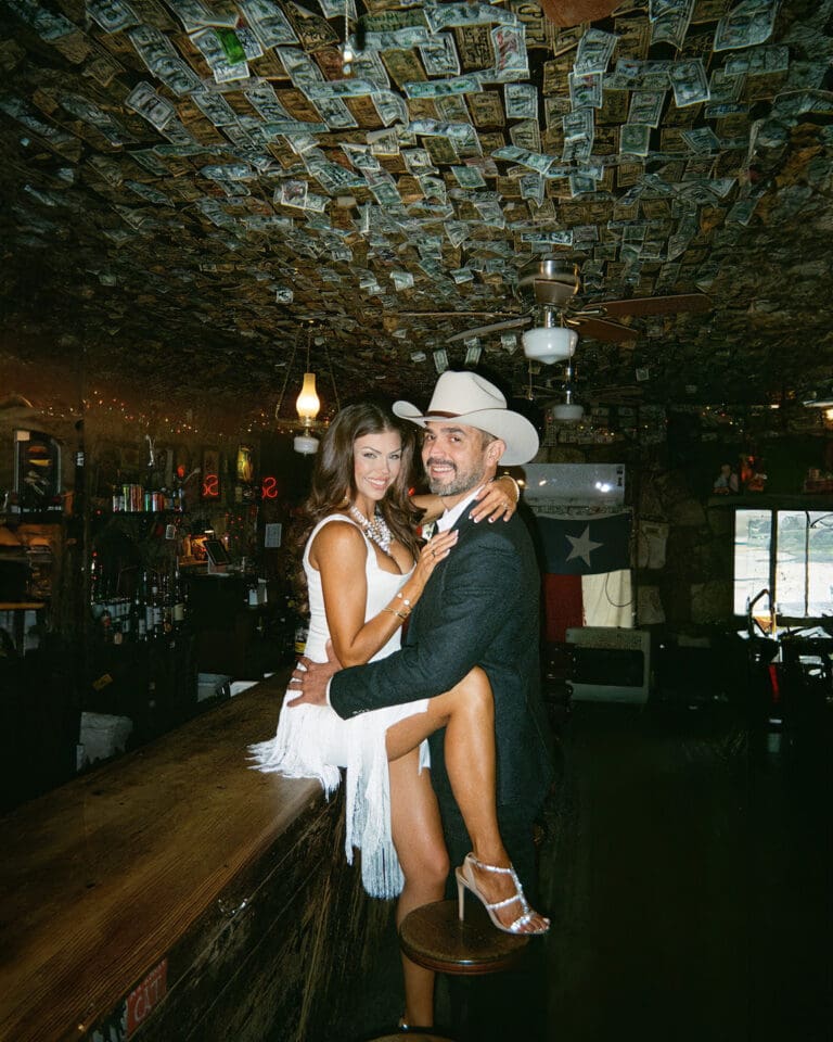 Austin Dive Bar Engagement Photos | Libby + Jacob - Paige Vaughn Photo